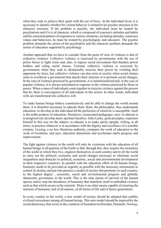 How to eliminate violence in the world | PDF