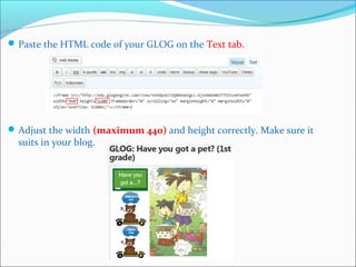 How to embed a glog in your blog 2015 | PPT