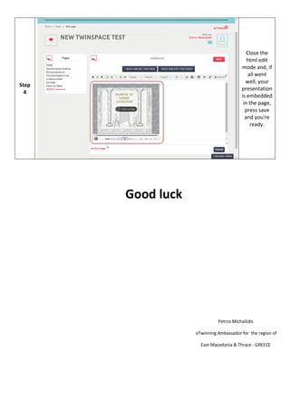 How to embed a ppt in a twinspace page - slideboom | PDF
