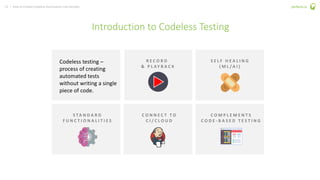 How to Embed Codeless Test Automation Into DevOps | PPT