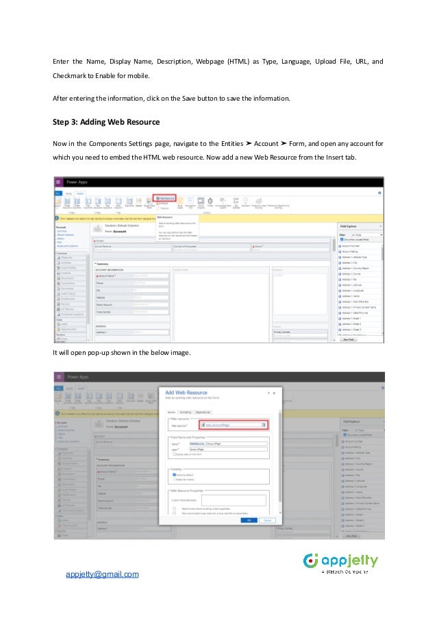 How To Embed Html Web Resource In Crms Entity Form Pdf
