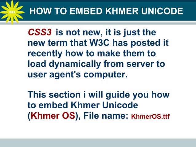 How To Embed Khmer Fonts On FireFox3.5 , Safari, Opera, Google Chrome | PDF