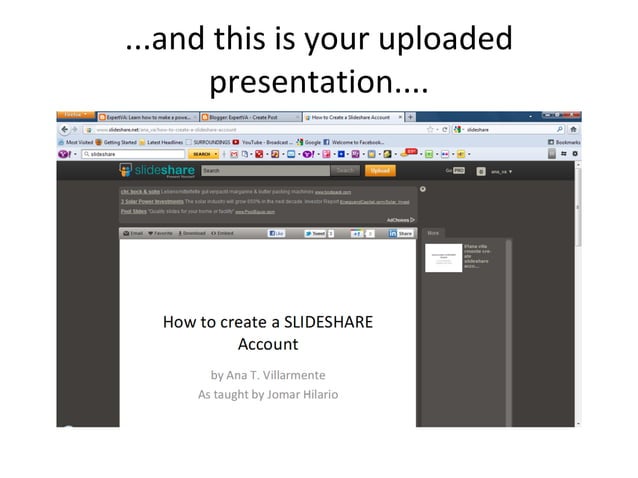 How to embed slideshare in your blog | PPT
