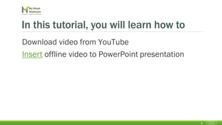 How to Embed & Edit YouTube Video in PowerPoint 2013 | PPT