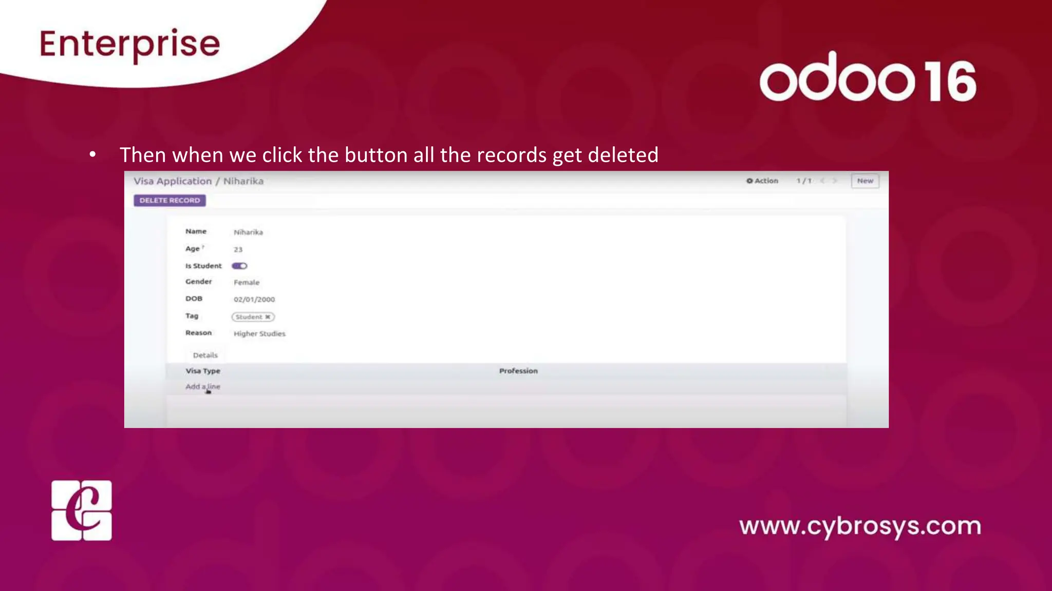 How to empty an One2many field in Odoo | PPT