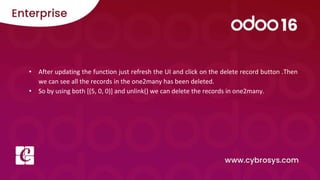 How to empty an One2many field in Odoo | PPT