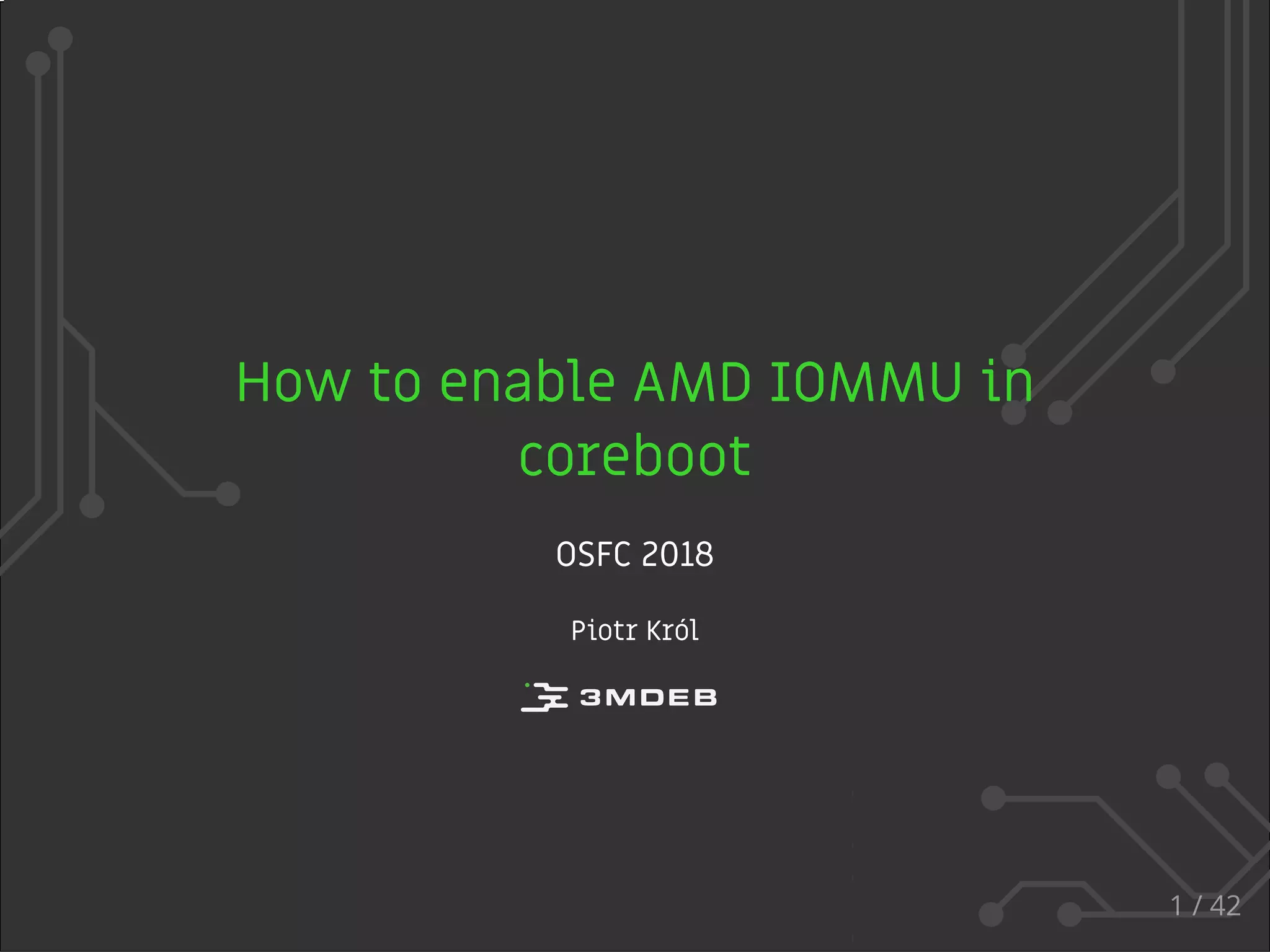 How to enable AMD IOMMU in coreboot? | PDF