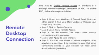 How To Enable Remote Access in Windows 8 | PPT