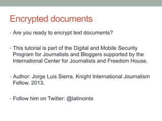 How to encrypt word documents | PPT