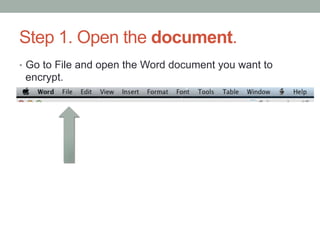How to encrypt word documents | PPT