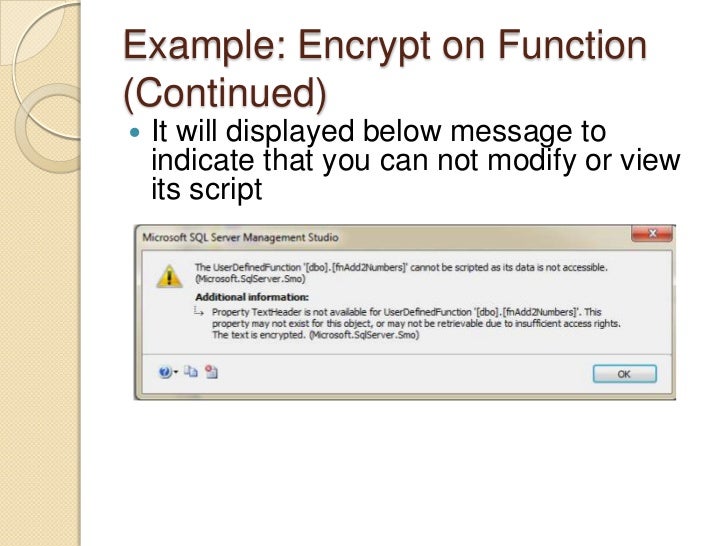 How To Encrypt Your Script On Sql Server
