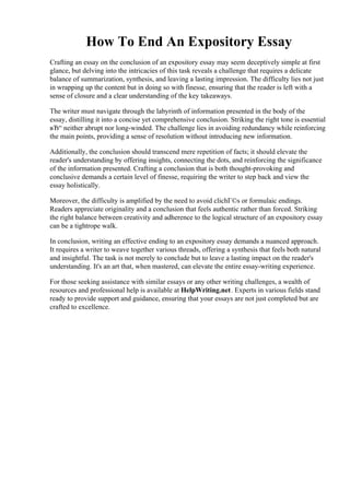 How To End An Expository Essay.pdf