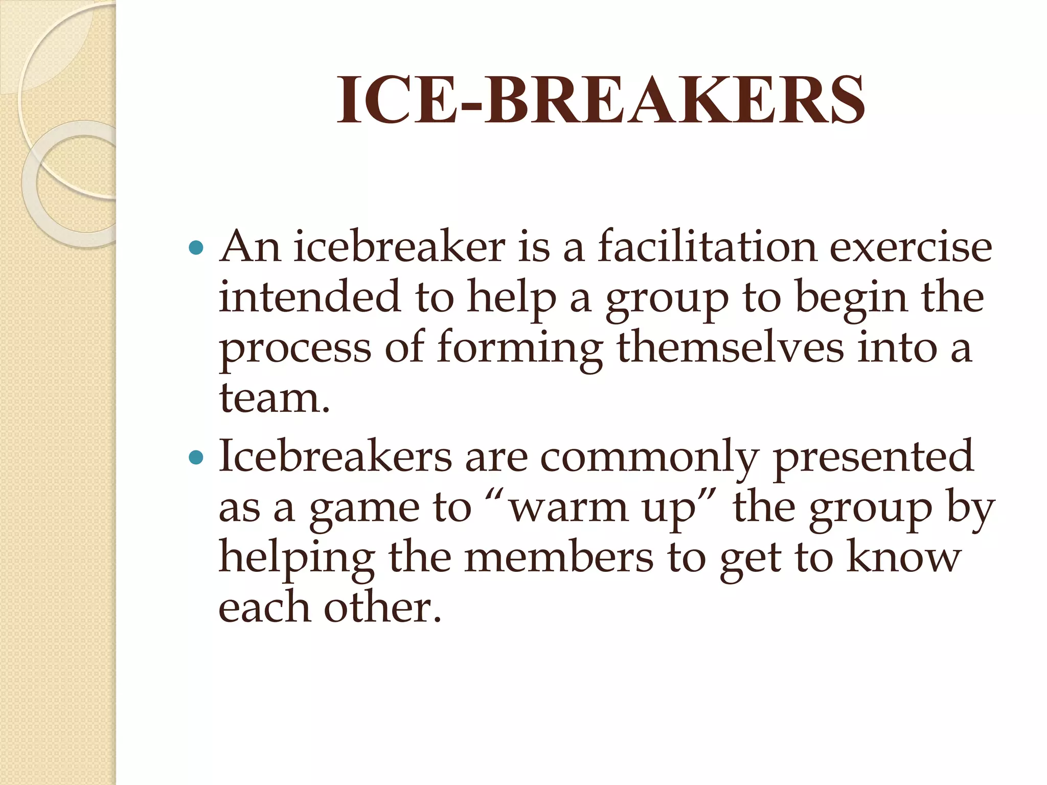 How to energize and use ice breakers | PPT