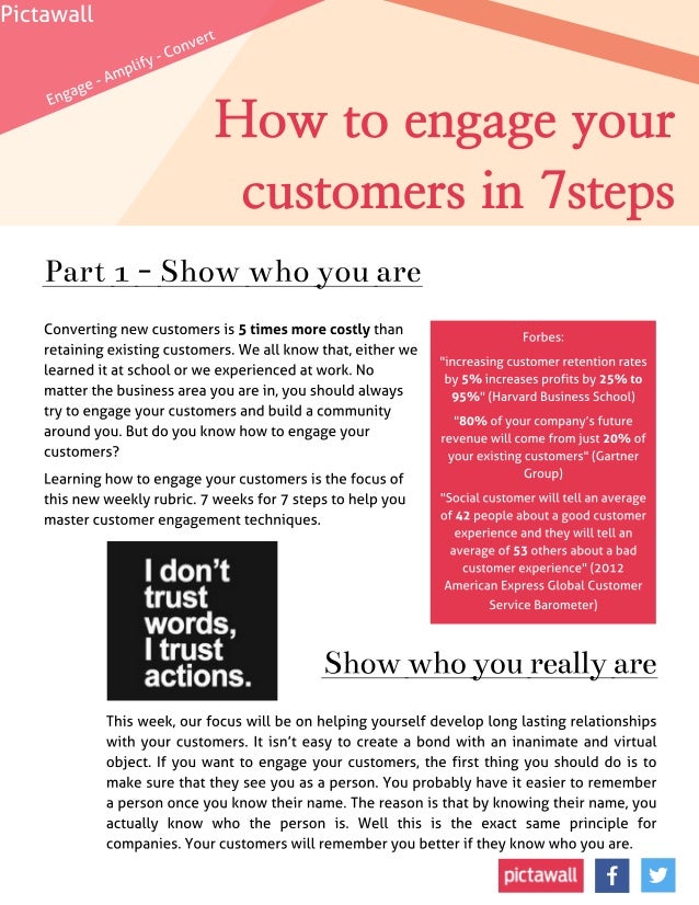 How to engage your customers in 7 steps part 1