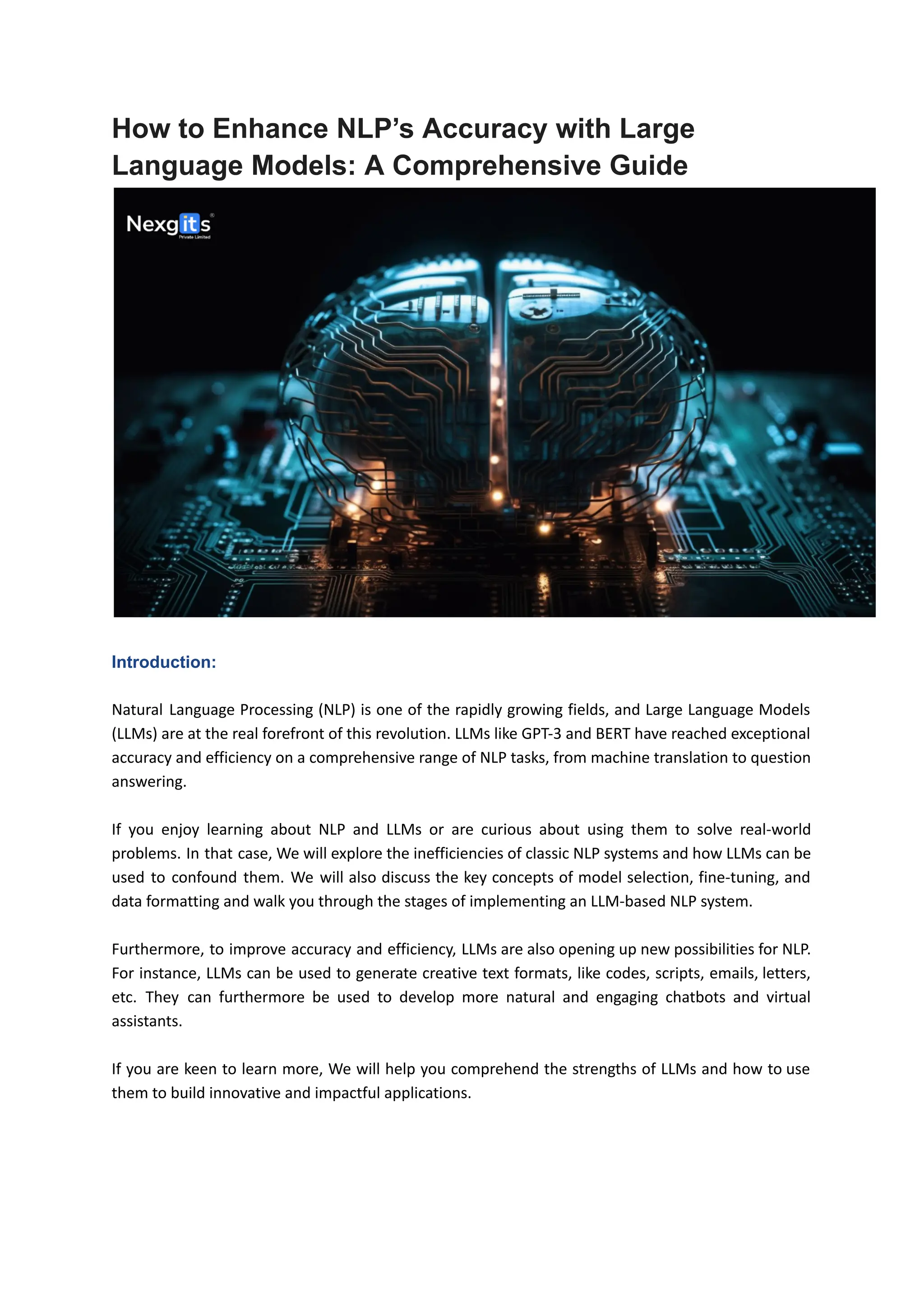 How to Enhance NLP’s Accuracy with Large Language Models - A ...