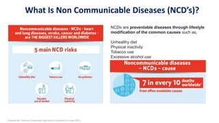 How to enhance social awareness on NCD's and STD's | PPT | Free Download