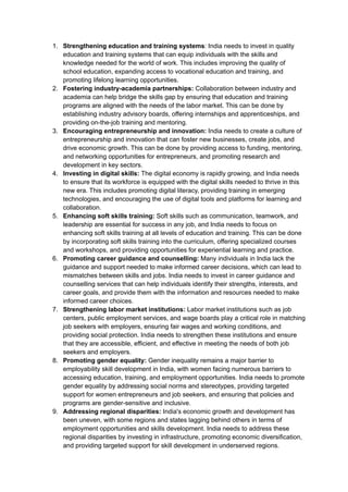 How to Enhance The Employability Skill Development in India | PDF