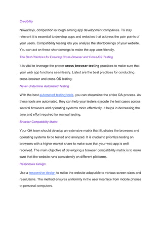 How to Ensure Compatibility Across Different Browsers and Operating ...
