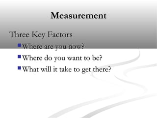 Meaningful Measurements | PPT | Business Administration | Business