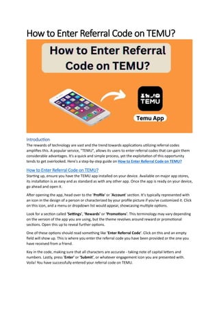 How to Enter Referral Code on TEMU.docx