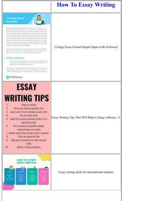 How To Essay Writing | PDF