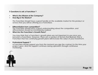 How to evaluate a franchise? | PDF