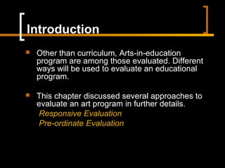 How to evaluate an art program | PPT