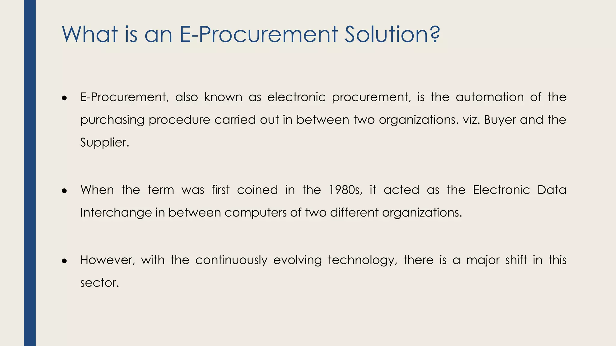How to evaluate and implement e procurement solutions | PPTX