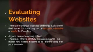 How to Evaluate Web Sources | PPTX