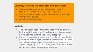 How to Evaluate Web Sources | PPTX
