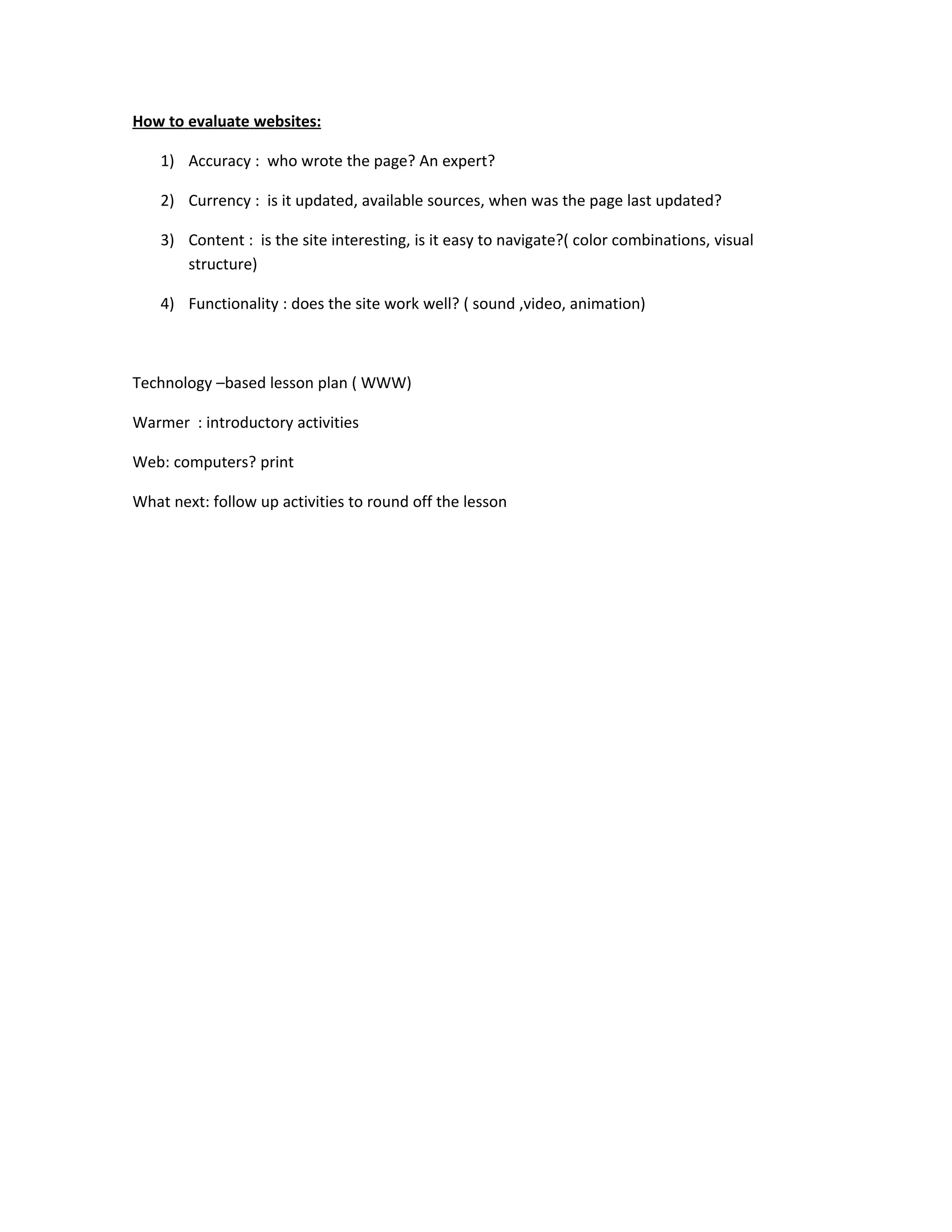 How to evaluate websites | PDF How to evaluate websites | PDF