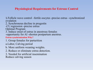 How to event synchronization in farm animals | PPTX