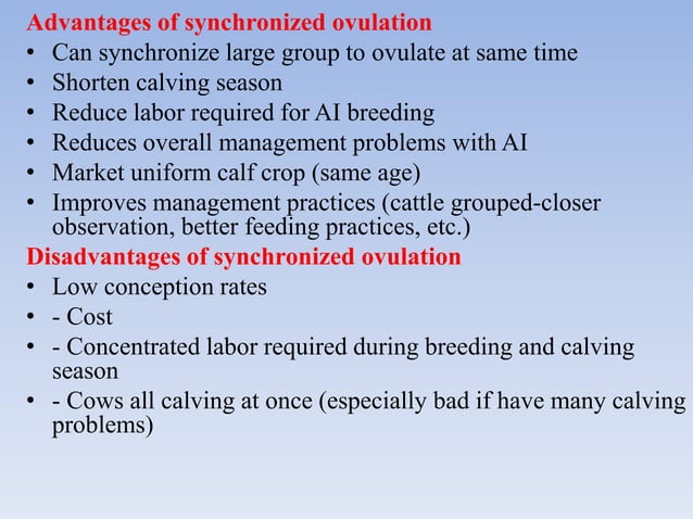 How to event synchronization in farm animals | PPT
