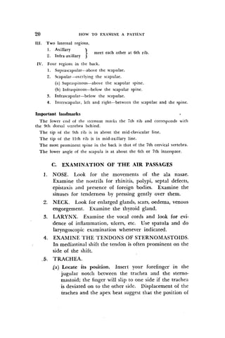 "How to examine a patient" A pocket guide to students of medicine (3rd ...