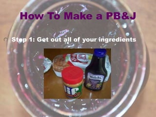 Procedural Text Example- How to Make a PBJ | PPTX