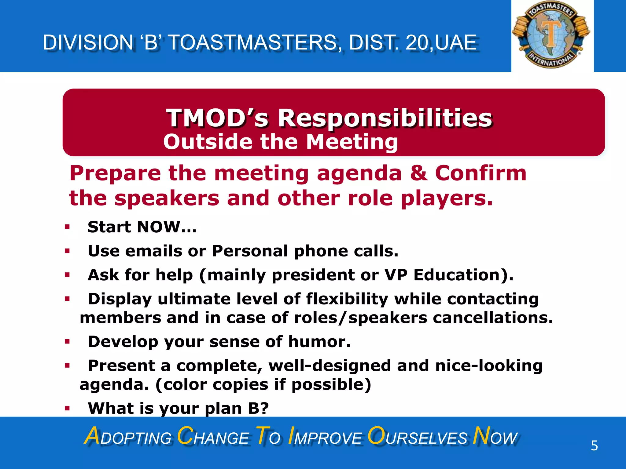 How To Excel As A TMOD | PPTX