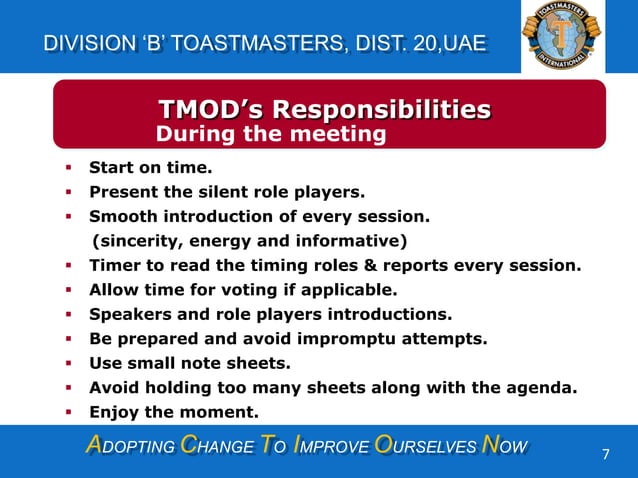 How To Excel As A TMOD | PPT