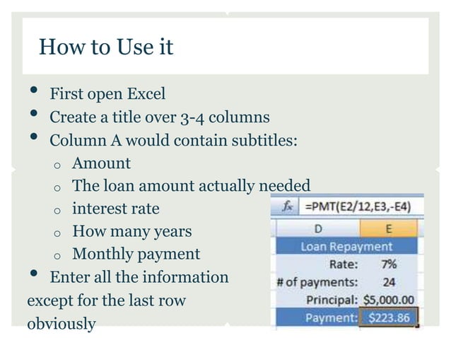 Howto excelfunction | PPTX