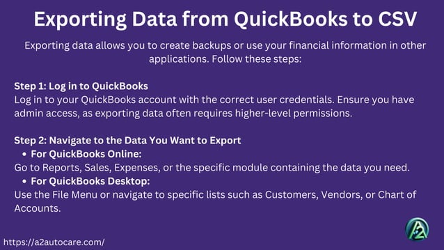 How to Export and Import CSV Files in QuickBooks: A Step-by-Step Guide | PDF