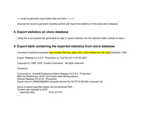 Howto exportandimportstatisti | PDF | Databases | Computer Software and ...