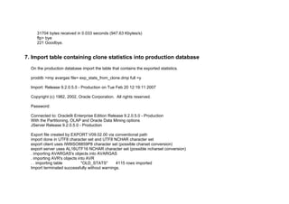 Howto exportandimportstatisti | PDF | Databases | Computer Software and ...