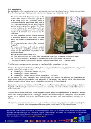 How To Export Fruitjuice To The European Union | PDF | Business ...