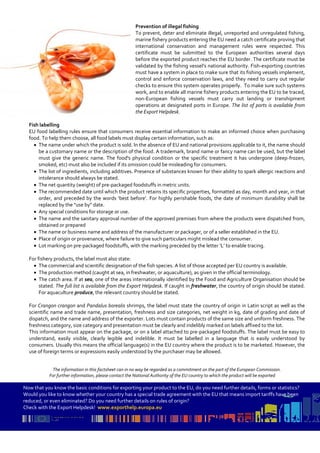 How To Export Shrimp To The Eu Factsheet Shrimp En Webquality | PDF