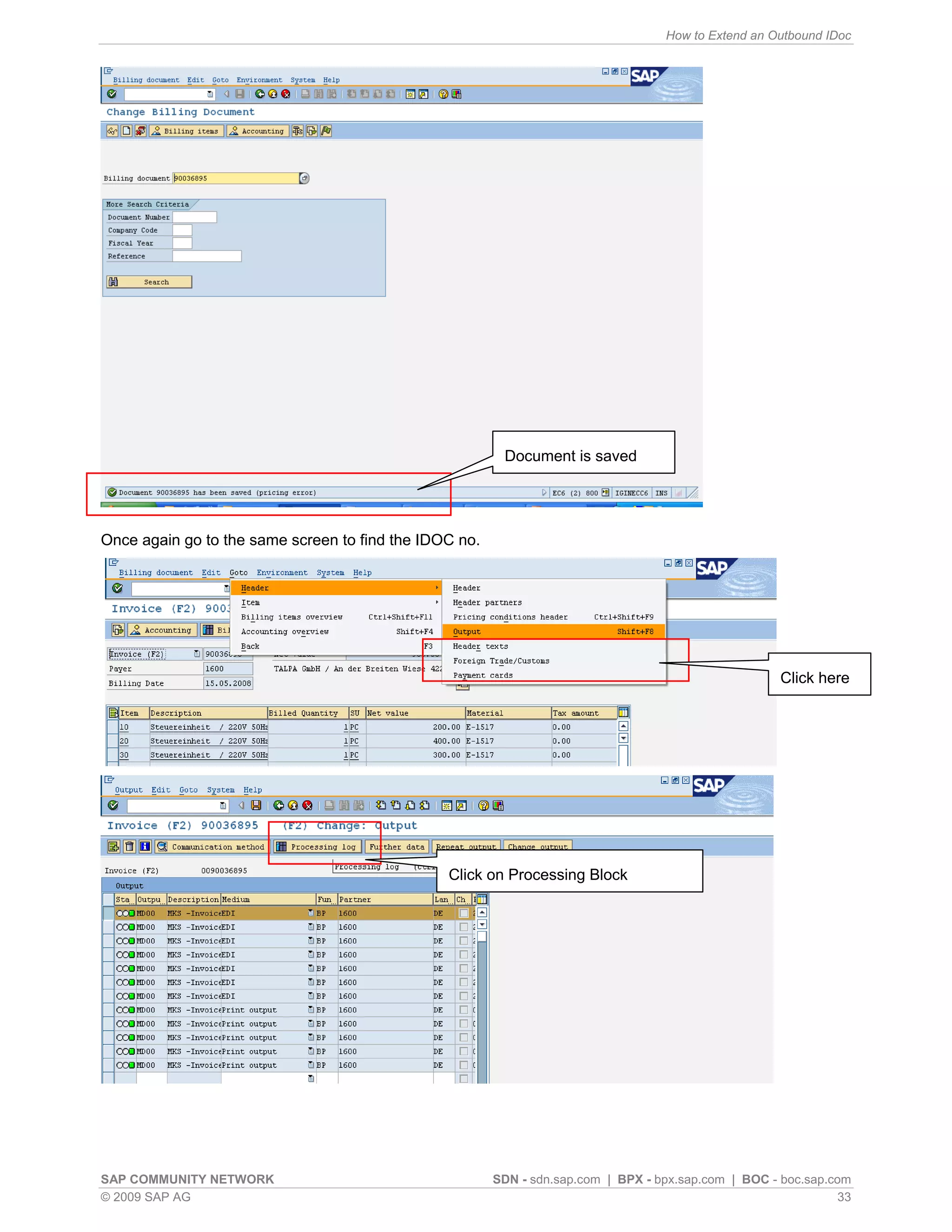 How to extend an outbound i doc | PDF