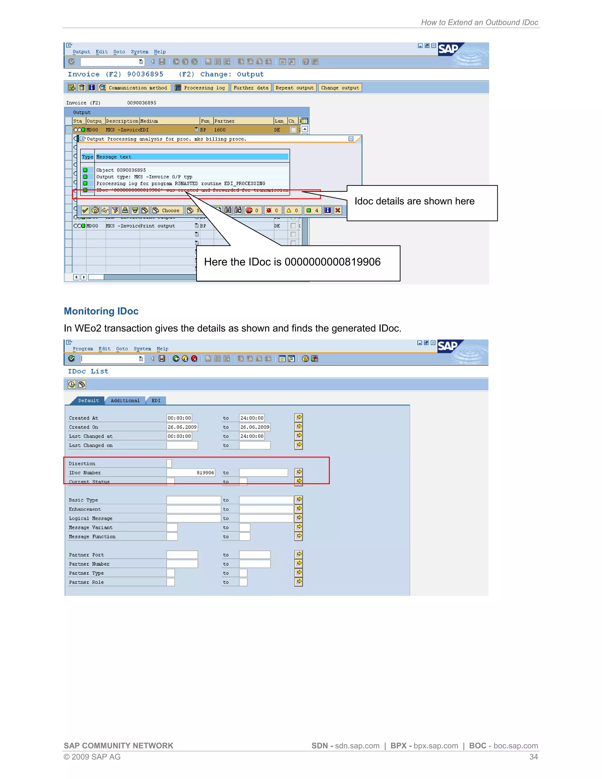 How to extend an outbound i doc | PDF