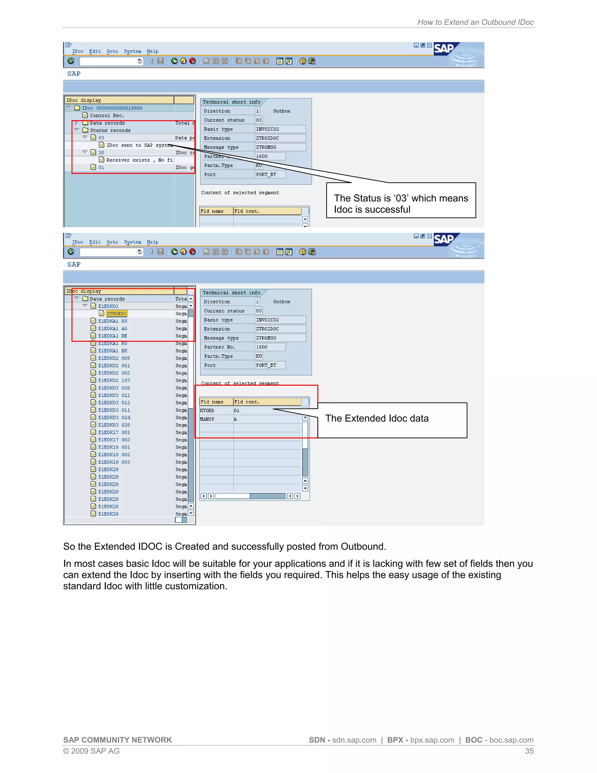 How to extend an outbound i doc | PDF