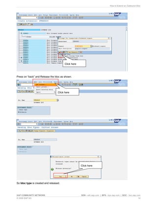 How to extend an outbound i doc | PDF