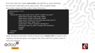 How To Extend Odoo Form View using js_class_ | PPT
