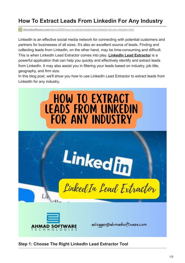 How To Extract Leads From Linkedin For Any Industry.pdf