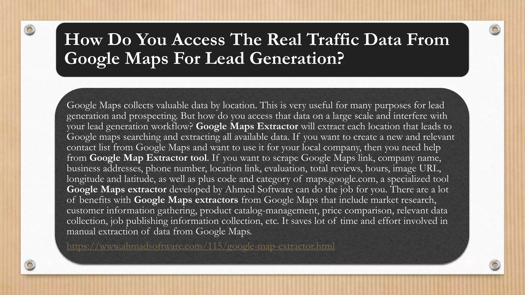 How to extract traffic data from google maps? | PPTX